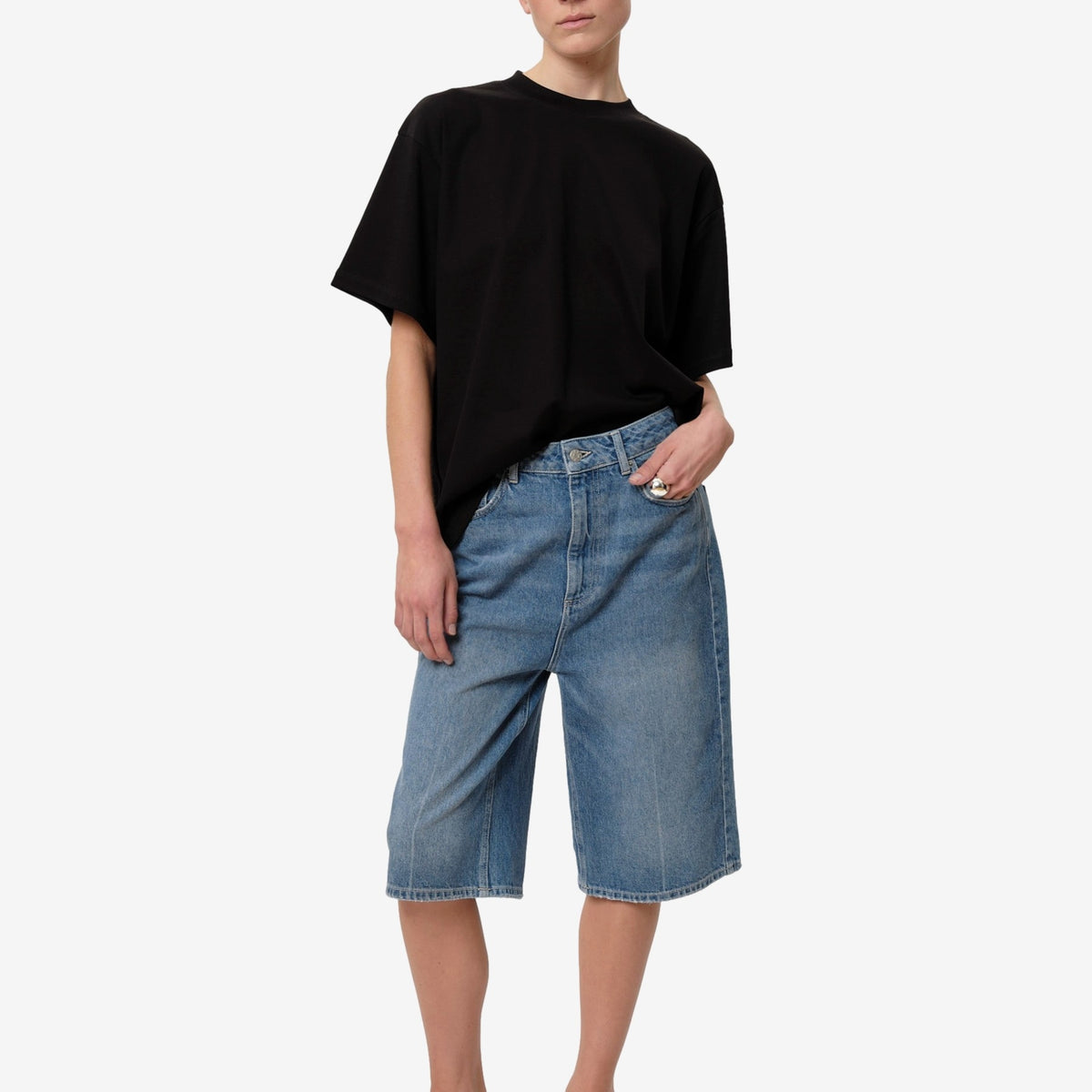 Emily Denim Shorts in Indigo - Herskind | Afura Store