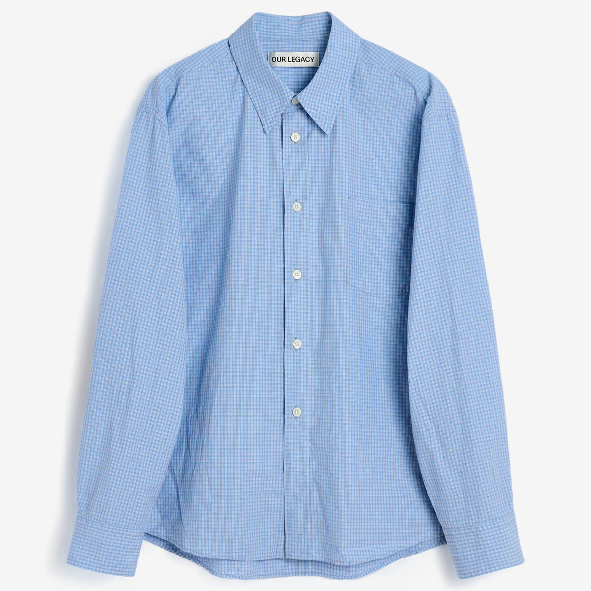 Beyond Bd Shirt in Micro Chip Check Super Poplin - Our Legacy | Afura Store